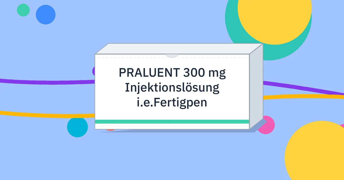 Symbolbild: Packung mit der Aufschrift PRALUENT 300 mg Injektionslösung i.e.Fertigpen (PZN 16936488) – Verfügbarkeit und Bezug in Apotheken in Frankfurt am Main
