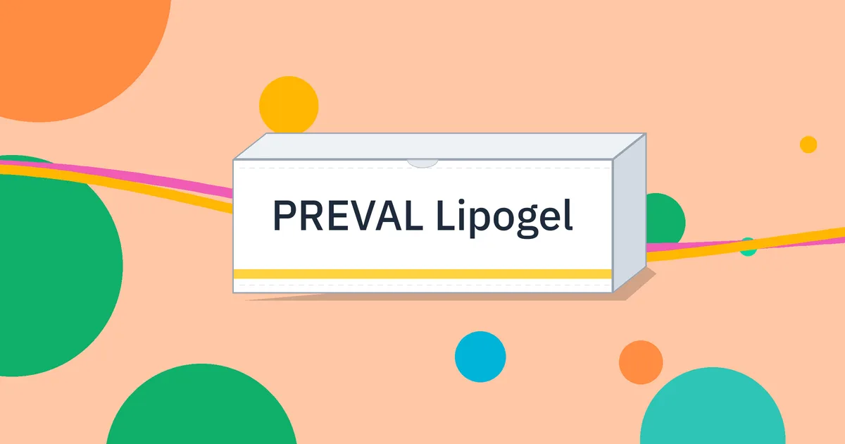 Symbolbild: Packung mit der Aufschrift PREVAL Lipogel (PZN 07277785) – Verfügbarkeit und Bezug in Apotheken in Frankfurt am Main