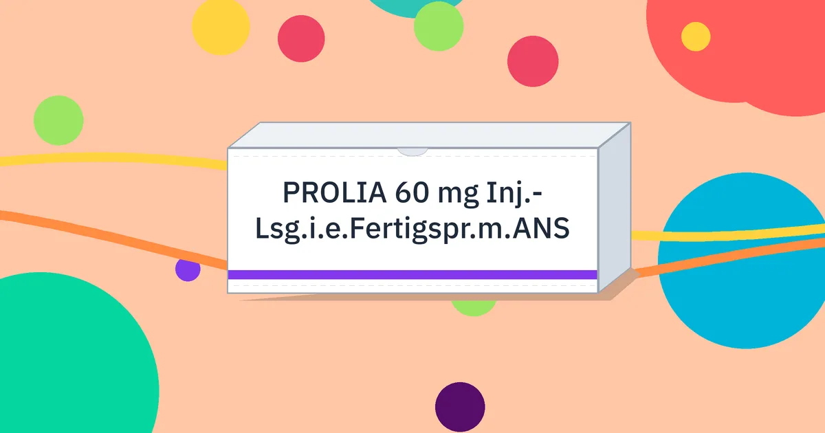 Symbolbild: Packung mit der Aufschrift PROLIA 60 mg Inj.-Lsg.i.e.Fertigspr.m.ANS (PZN 19873280) – Verfügbarkeit und Bezug in Apotheken in Frankfurt am Main