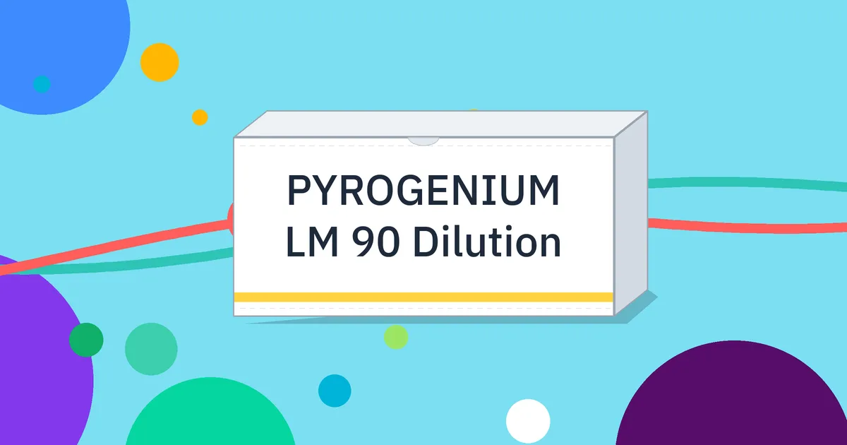Symbolbild: Packung mit der Aufschrift PYROGENIUM LM 90 Dilution (PZN 13045263) – Verfügbarkeit und Bezug in Apotheken in Frankfurt am Main