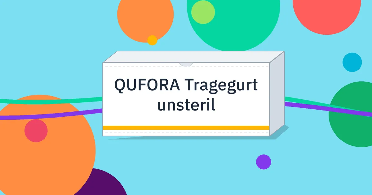 Symbolbild: Packung mit der Aufschrift QUFORA Tragegurt unsteril (PZN 04049718) – Verfügbarkeit und Bezug in Apotheken in Frankfurt am Main