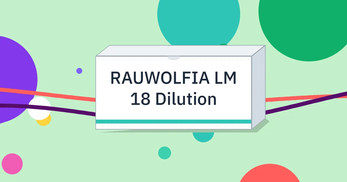 Symbolbild: Packung mit der Aufschrift RAUWOLFIA LM 18 Dilution (PZN 13046713) – Verfügbarkeit und Bezug in Apotheken in Frankfurt am Main