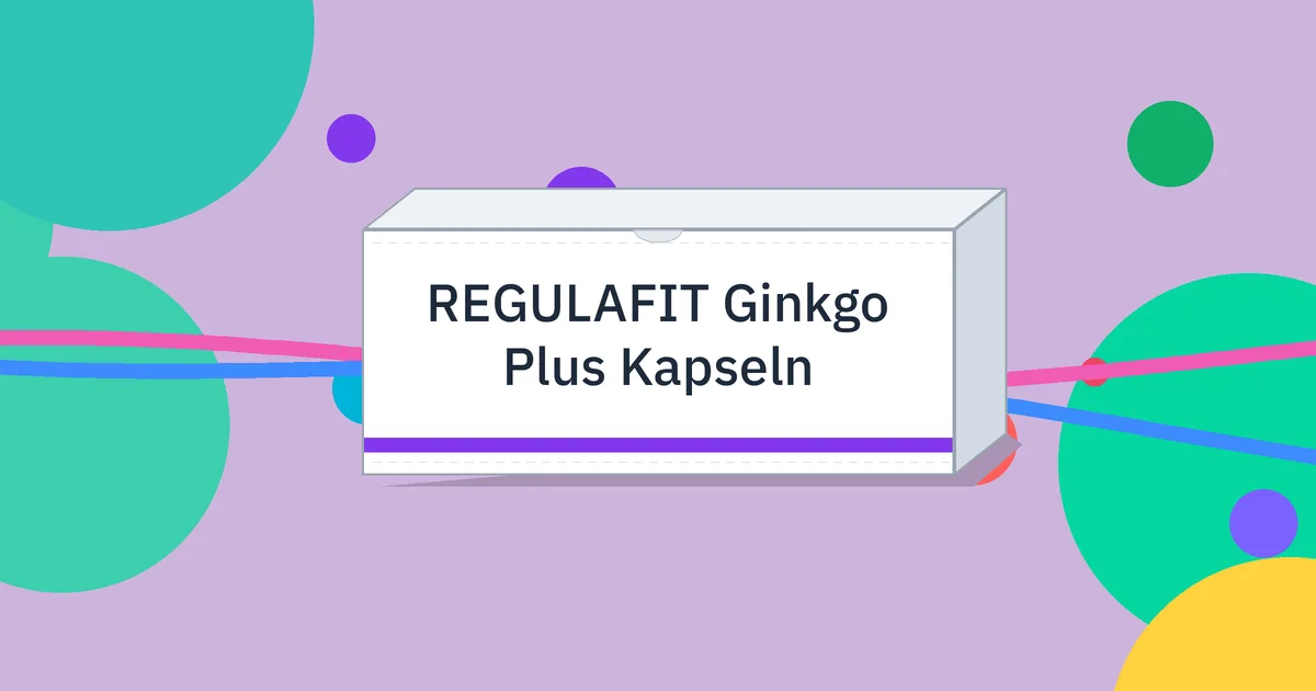 Symbolbild: Packung mit der Aufschrift REGULAFIT Ginkgo Plus Kapseln (PZN 13967809) – Verfügbarkeit und Bezug in Apotheken in Frankfurt am Main