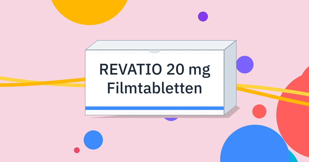 Symbolbild: Packung mit der Aufschrift REVATIO 20 mg Filmtabletten (PZN 12475122) – Verfügbarkeit und Bezug in Apotheken in Frankfurt am Main