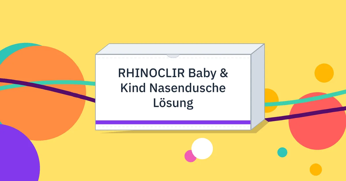 Symbolbild: Packung mit der Aufschrift RHINOCLIR Baby & Kind Nasendusche Lösung (PZN 08759569) – Verfügbarkeit und Bezug in Apotheken in Frankfurt am Main