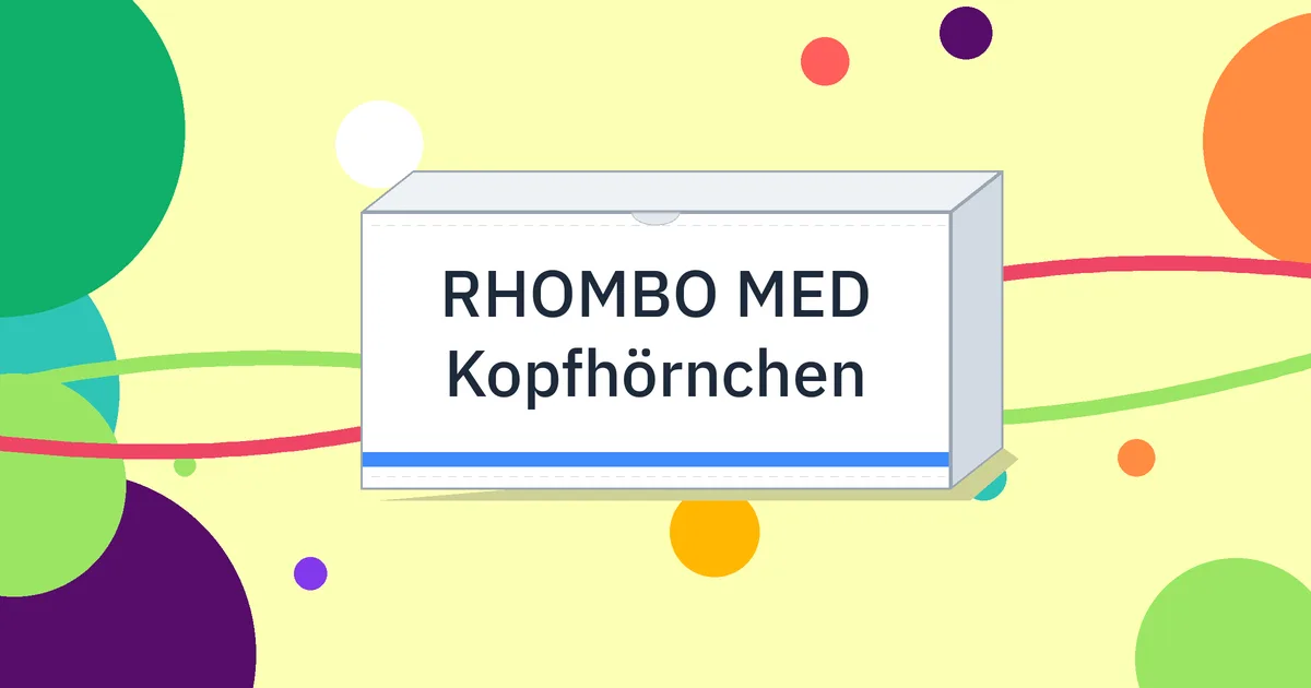 Symbolbild: Packung mit der Aufschrift RHOMBO MED Kopfhörnchen (PZN 03947680) – Verfügbarkeit und Bezug in Apotheken in Frankfurt am Main