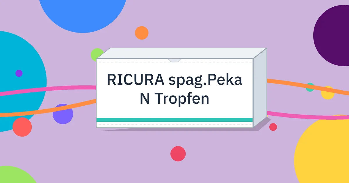Symbolbild: Packung mit der Aufschrift RICURA spag.Peka N Tropfen (PZN 02096300) – Verfügbarkeit und Bezug in Apotheken in Frankfurt am Main