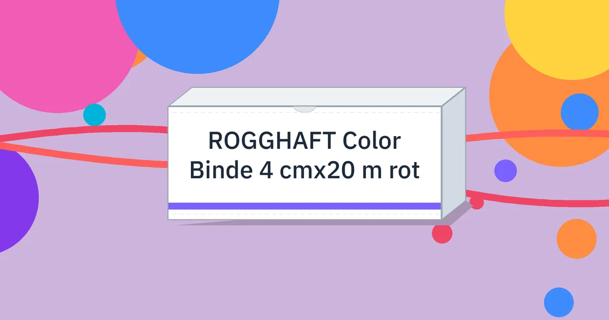 Symbolbild: Packung mit der Aufschrift ROGGHAFT Color Binde 4 cmx20 m rot (PZN 08612240) – Verfügbarkeit und Bezug in Apotheken in Frankfurt am Main