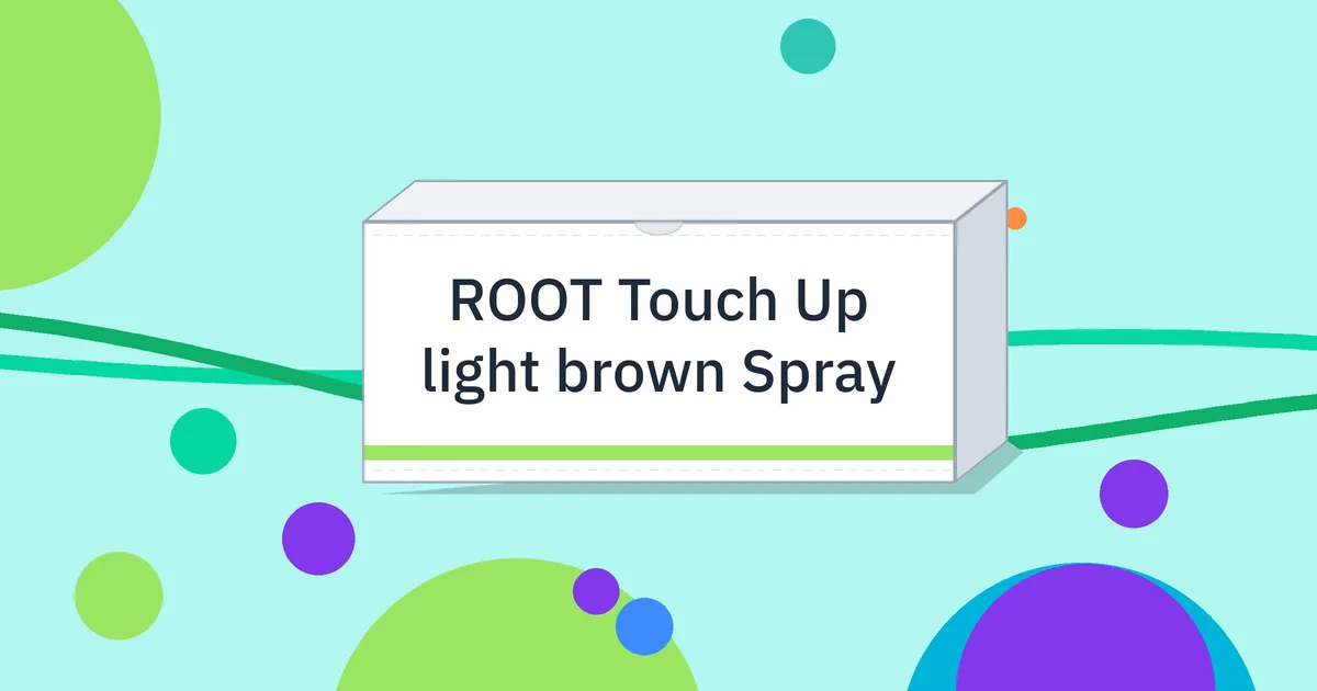 Symbolbild: Packung mit der Aufschrift ROOT Touch Up light brown Spray (PZN 18113348) – Verfügbarkeit und Bezug in Apotheken in Frankfurt am Main