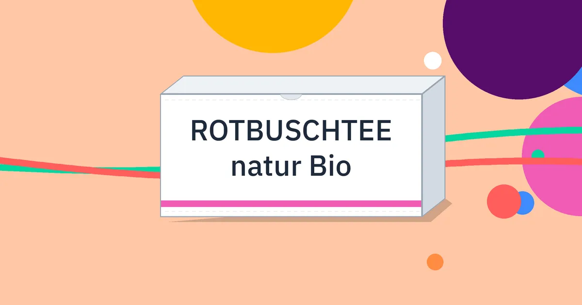 Symbolbild: Packung mit der Aufschrift ROTBUSCHTEE natur Bio (PZN 10932199) – Verfügbarkeit und Bezug in Apotheken in Frankfurt am Main