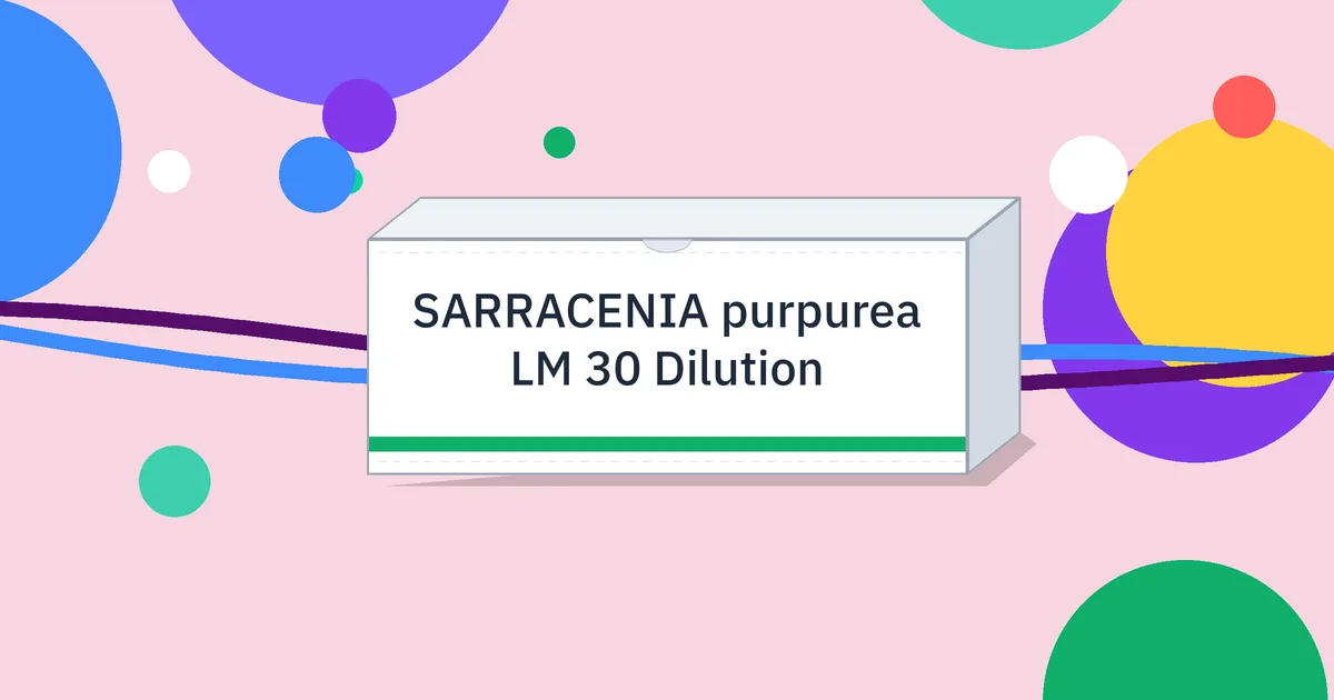 Symbolbild: Packung mit der Aufschrift SARRACENIA purpurea LM 30 Dilution (PZN 13182876) – Verfügbarkeit und Bezug in Apotheken in Frankfurt am Main