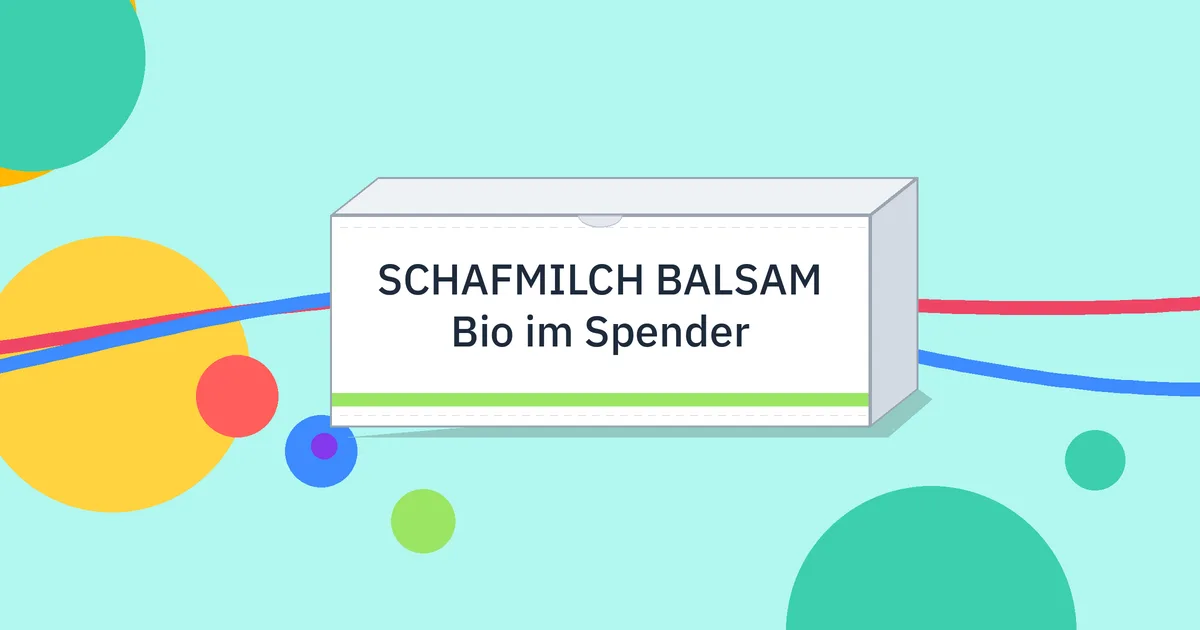 Symbolbild: Packung mit der Aufschrift SCHAFMILCH BALSAM Bio im Spender (PZN 13784859) – Verfügbarkeit und Bezug in Apotheken in Frankfurt am Main