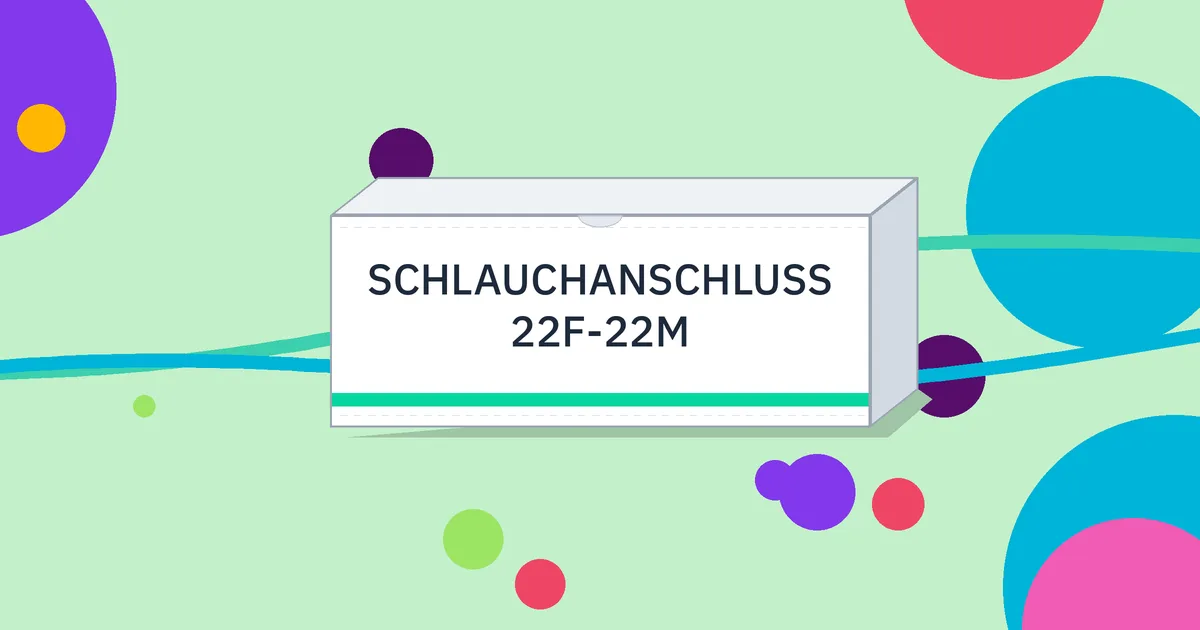 Symbolbild: Packung mit der Aufschrift SCHLAUCHANSCHLUSS 22F-22M (PZN 20205477) – Verfügbarkeit und Bezug in Apotheken in Frankfurt am Main