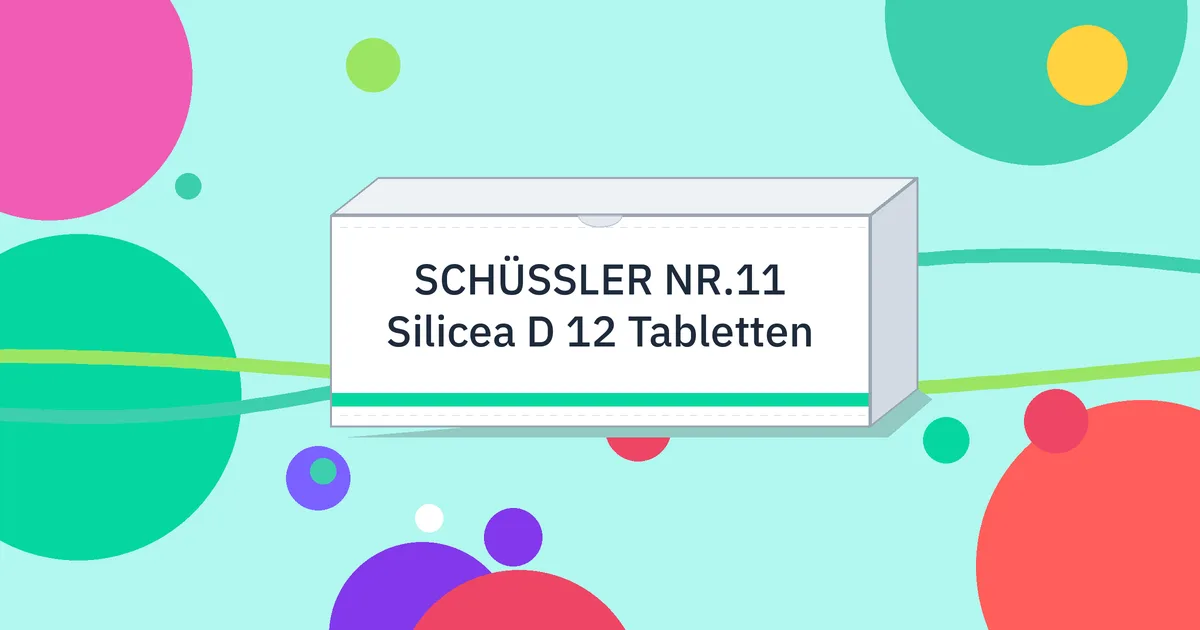 Symbolbild: Packung mit der Aufschrift SCHÜSSLER NR.11 Silicea D 12 Tabletten (PZN 10990699) – Verfügbarkeit und Bezug in Apotheken in Frankfurt am Main