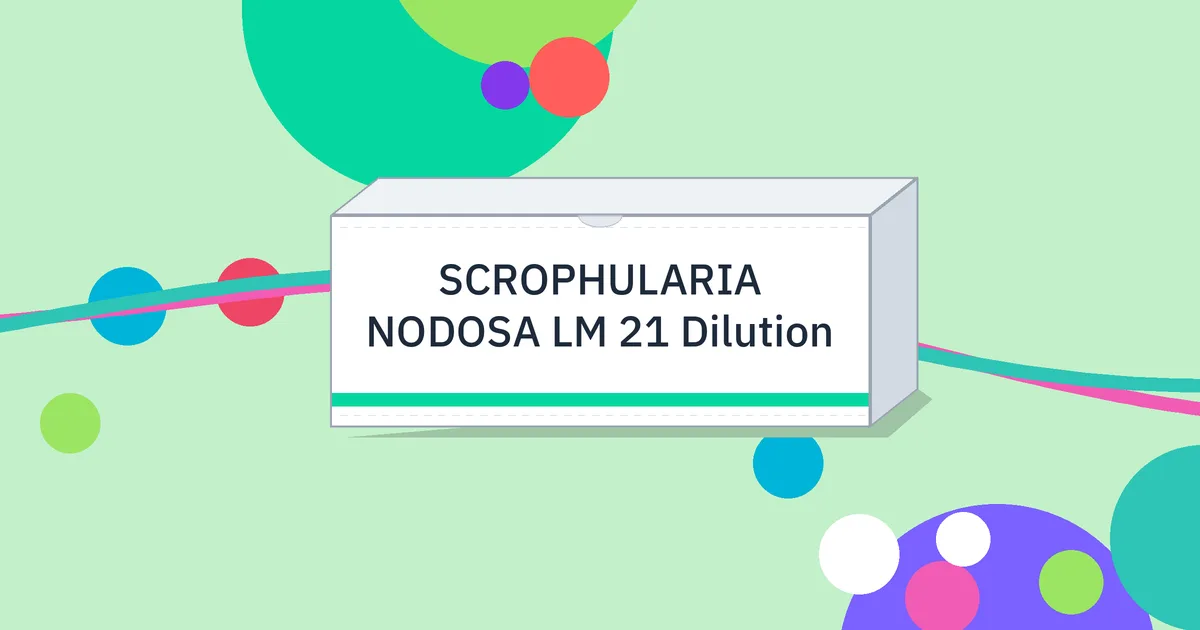 Symbolbild: Packung mit der Aufschrift SCROPHULARIA NODOSA LM 21 Dilution (PZN 13184562) – Verfügbarkeit und Bezug in Apotheken in Frankfurt am Main
