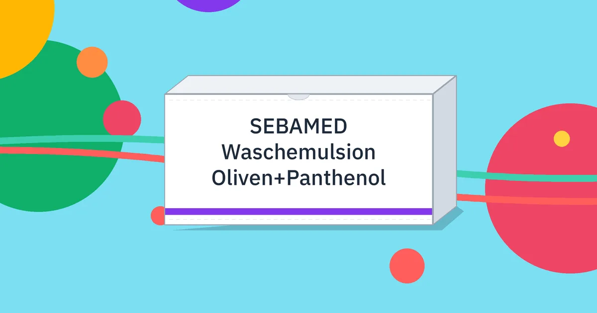 Symbolbild: Packung mit der Aufschrift SEBAMED Waschemulsion Oliven+Panthenol (PZN 19187544) – Verfügbarkeit und Bezug in Apotheken in Frankfurt am Main