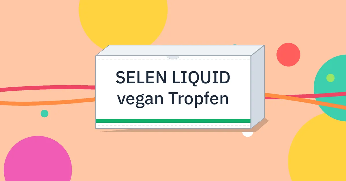 Symbolbild: Packung mit der Aufschrift SELEN LIQUID vegan Tropfen (PZN 18160313) – Verfügbarkeit und Bezug in Apotheken in Frankfurt am Main