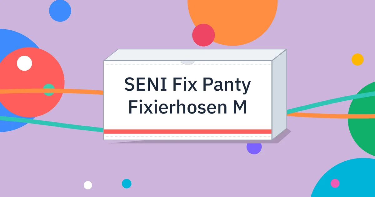 Symbolbild: Packung mit der Aufschrift SENI Fix Panty Fixierhosen M (PZN 10790842) – Verfügbarkeit und Bezug in Apotheken in Frankfurt am Main