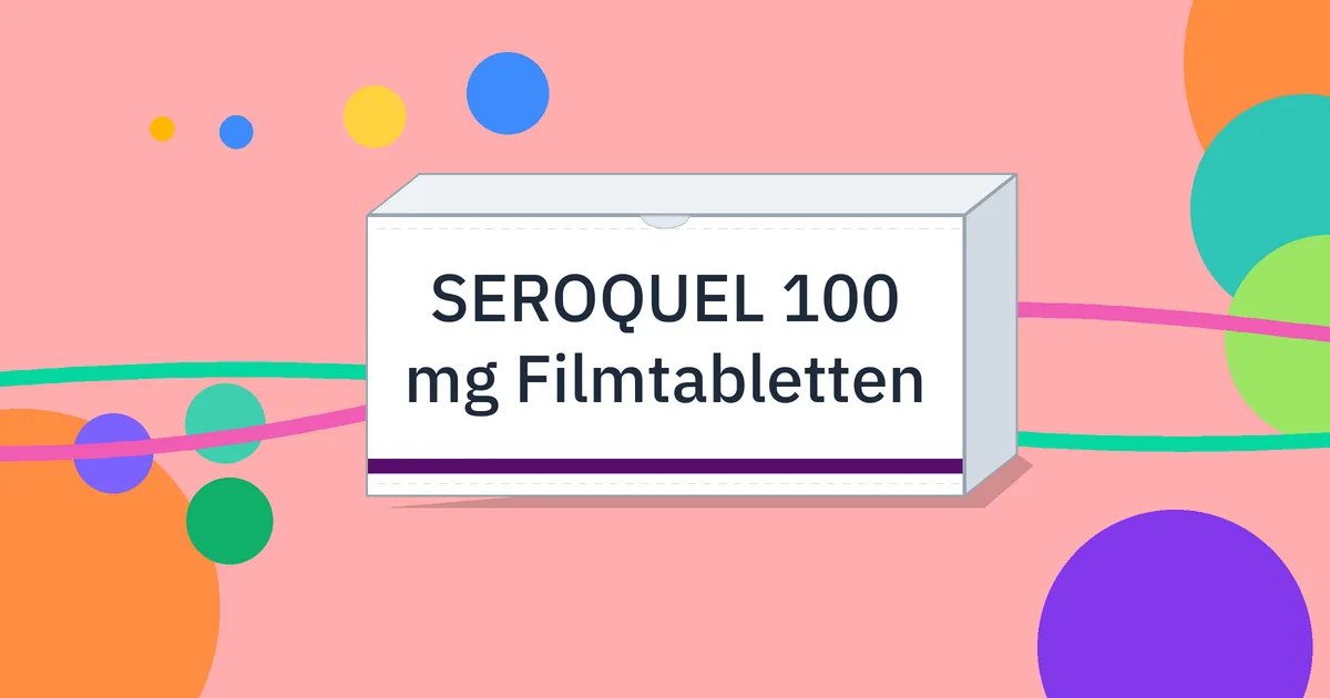 Symbolbild: Packung mit der Aufschrift SEROQUEL 100 mg Filmtabletten (PZN 02458016) – Verfügbarkeit und Bezug in Apotheken in Frankfurt am Main