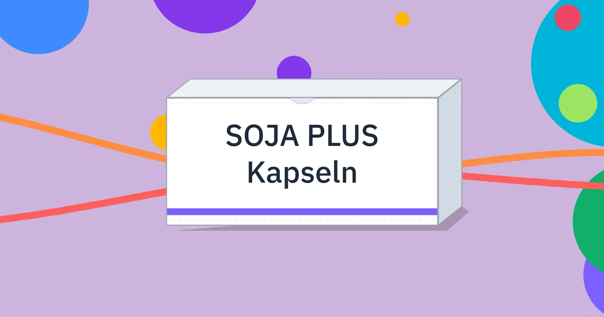 Symbolbild: Packung mit der Aufschrift SOJA PLUS Kapseln (PZN 06435420) – Verfügbarkeit und Bezug in Apotheken in Frankfurt am Main