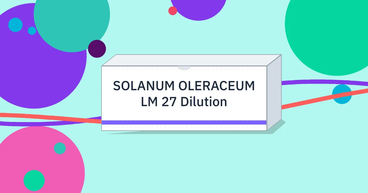 Symbolbild: Packung mit der Aufschrift SOLANUM OLERACEUM LM 27 Dilution (PZN 13193503) – Verfügbarkeit und Bezug in Apotheken in Frankfurt am Main