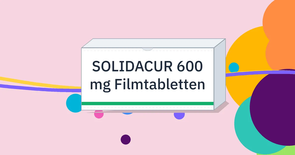 Symbolbild: Packung mit der Aufschrift SOLIDACUR 600 mg Filmtabletten (PZN 04770284) – Verfügbarkeit und Bezug in Apotheken in Frankfurt am Main