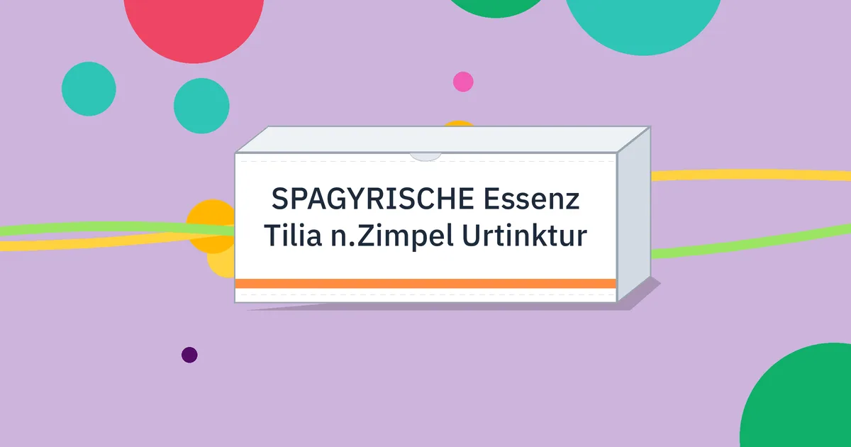 Symbolbild: Packung mit der Aufschrift SPAGYRISCHE Essenz Tilia n.Zimpel Urtinktur (PZN 04736761) – Verfügbarkeit und Bezug in Apotheken in Frankfurt am Main