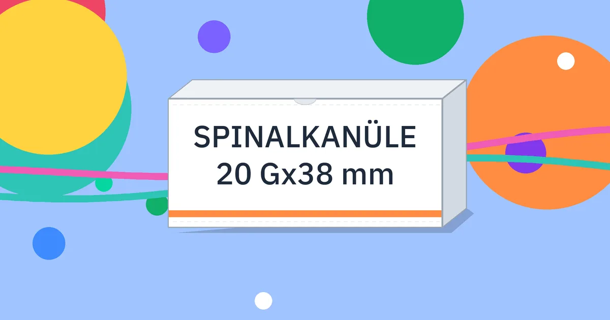 Symbolbild: Packung mit der Aufschrift SPINALKANÜLE 20 Gx38 mm (PZN 12339413) – Verfügbarkeit und Bezug in Apotheken in Frankfurt am Main