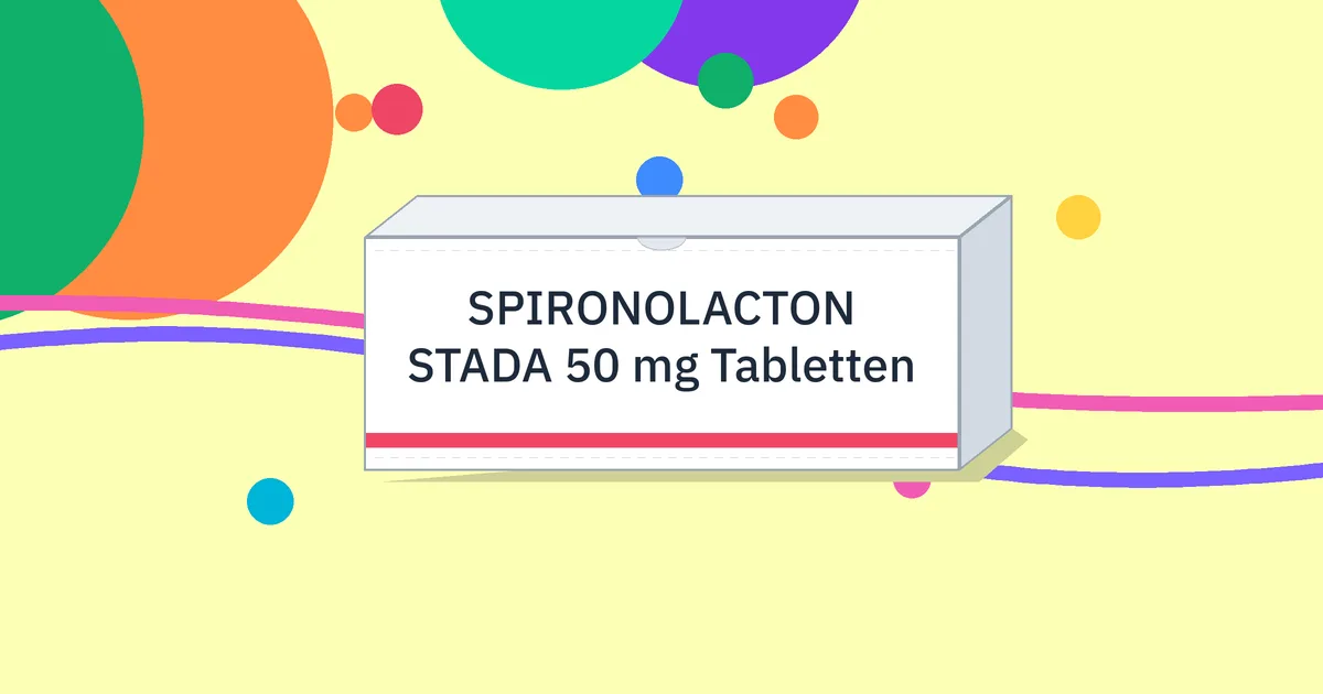Symbolbild: Packung mit der Aufschrift SPIRONOLACTON STADA 50 mg Tabletten (PZN 01406299) – Verfügbarkeit und Bezug in Apotheken in Frankfurt am Main