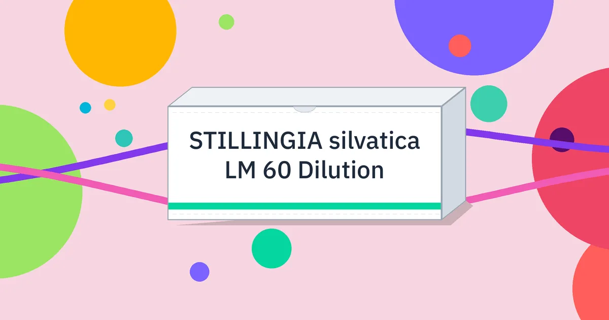 Symbolbild: Packung mit der Aufschrift STILLINGIA silvatica LM 60 Dilution (PZN 13201651) – Verfügbarkeit und Bezug in Apotheken in Frankfurt am Main