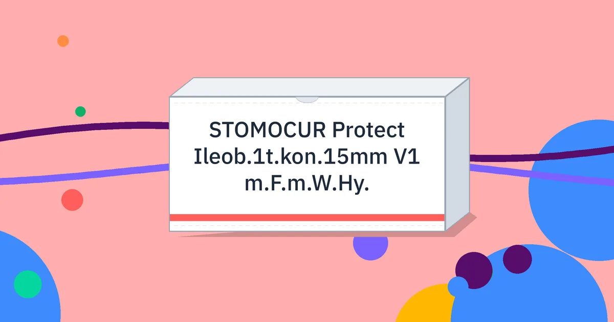 Symbolbild: Packung mit der Aufschrift STOMOCUR Protect Ileob.1t.kon.15mm V1 m.F.m.W.Hy. (PZN 14334638) – Verfügbarkeit und Bezug in Apotheken in Frankfurt am Main