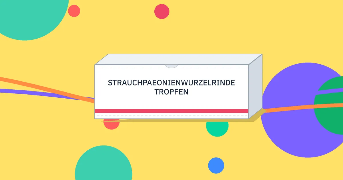 Symbolbild: Packung mit der Aufschrift STRAUCHPAEONIENWURZELRINDE TROPFEN (PZN 14283042) – Verfügbarkeit und Bezug in Apotheken in Frankfurt am Main