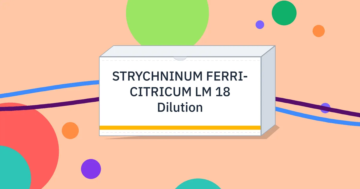 Symbolbild: Packung mit der Aufschrift STRYCHNINUM FERRI-CITRICUM LM 18 Dilution (PZN 13206335) – Verfügbarkeit und Bezug in Apotheken in Frankfurt am Main