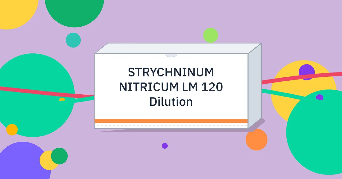 Symbolbild: Packung mit der Aufschrift STRYCHNINUM NITRICUM LM 120 Dilution (PZN 13207033) – Verfügbarkeit und Bezug in Apotheken in Frankfurt am Main
