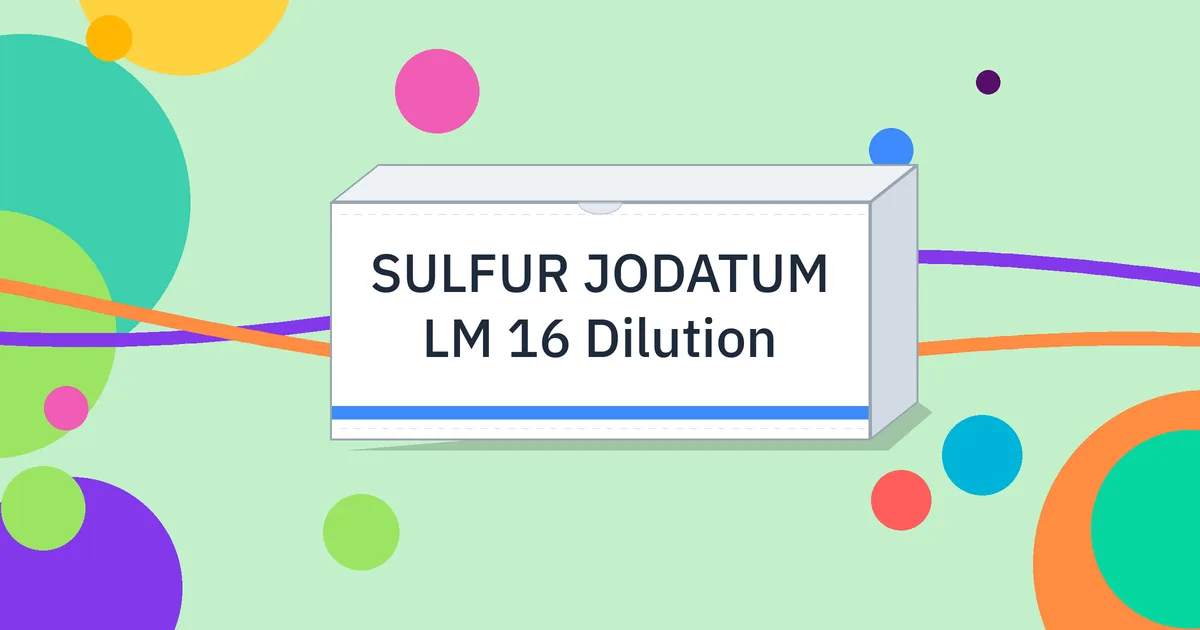 Symbolbild: Packung mit der Aufschrift SULFUR JODATUM LM 16 Dilution (PZN 13210360) – Verfügbarkeit und Bezug in Apotheken in Frankfurt am Main