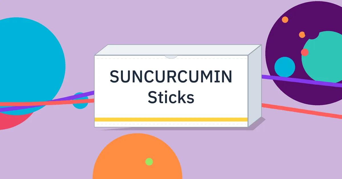Symbolbild: Packung mit der Aufschrift SUNCURCUMIN Sticks (PZN 16169853) – Verfügbarkeit und Bezug in Apotheken in Frankfurt am Main