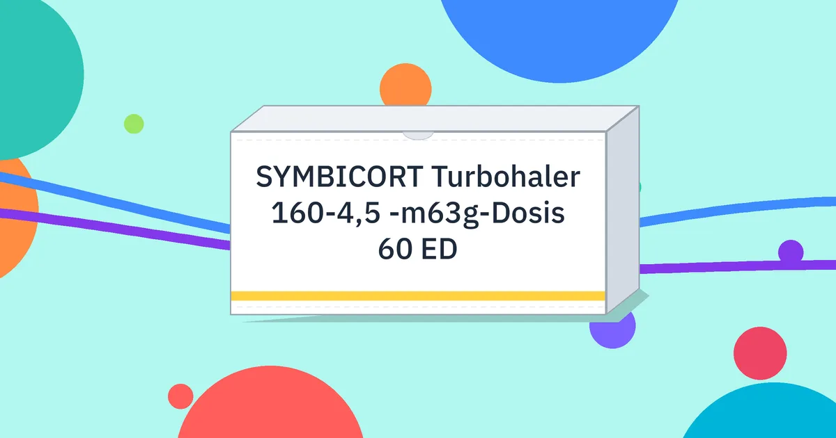 Symbolbild: Packung mit der Aufschrift SYMBICORT Turbohaler 160-4,5 -m63g-Dosis 60 ED (PZN 03652890) – Verfügbarkeit und Bezug in Apotheken in Frankfurt am Main