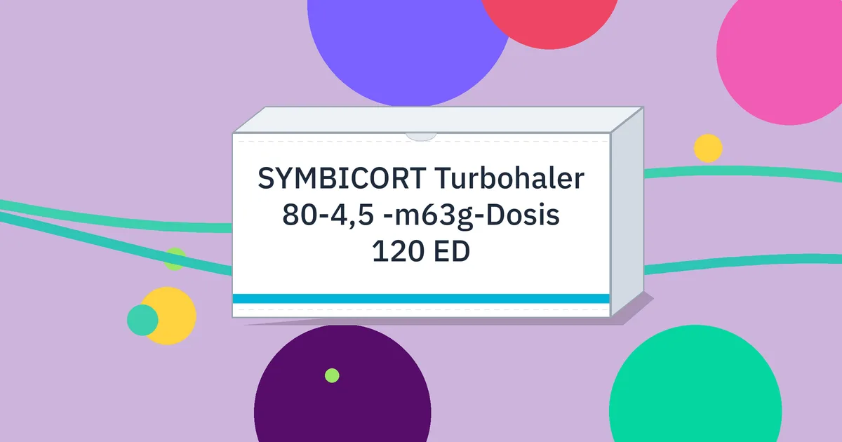 Symbolbild: Packung mit der Aufschrift SYMBICORT Turbohaler 80-4,5 -m63g-Dosis 120 ED (PZN 03864215) – Verfügbarkeit und Bezug in Apotheken in Frankfurt am Main