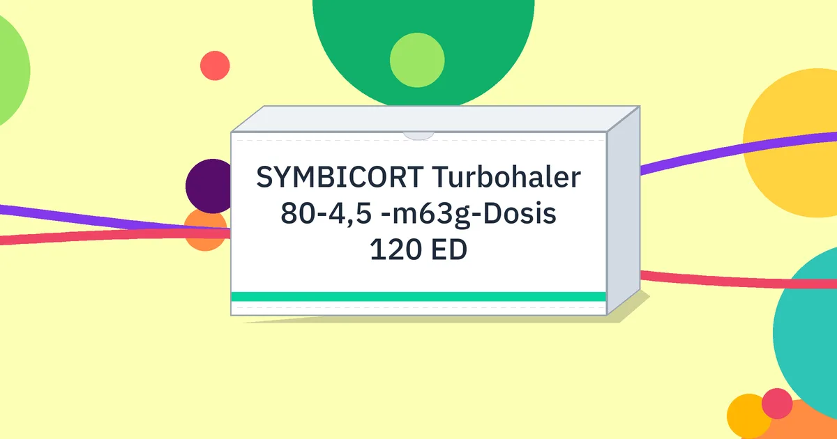Symbolbild: Packung mit der Aufschrift SYMBICORT Turbohaler 80-4,5 -m63g-Dosis 120 ED (PZN 04700125) – Verfügbarkeit und Bezug in Apotheken in Frankfurt am Main