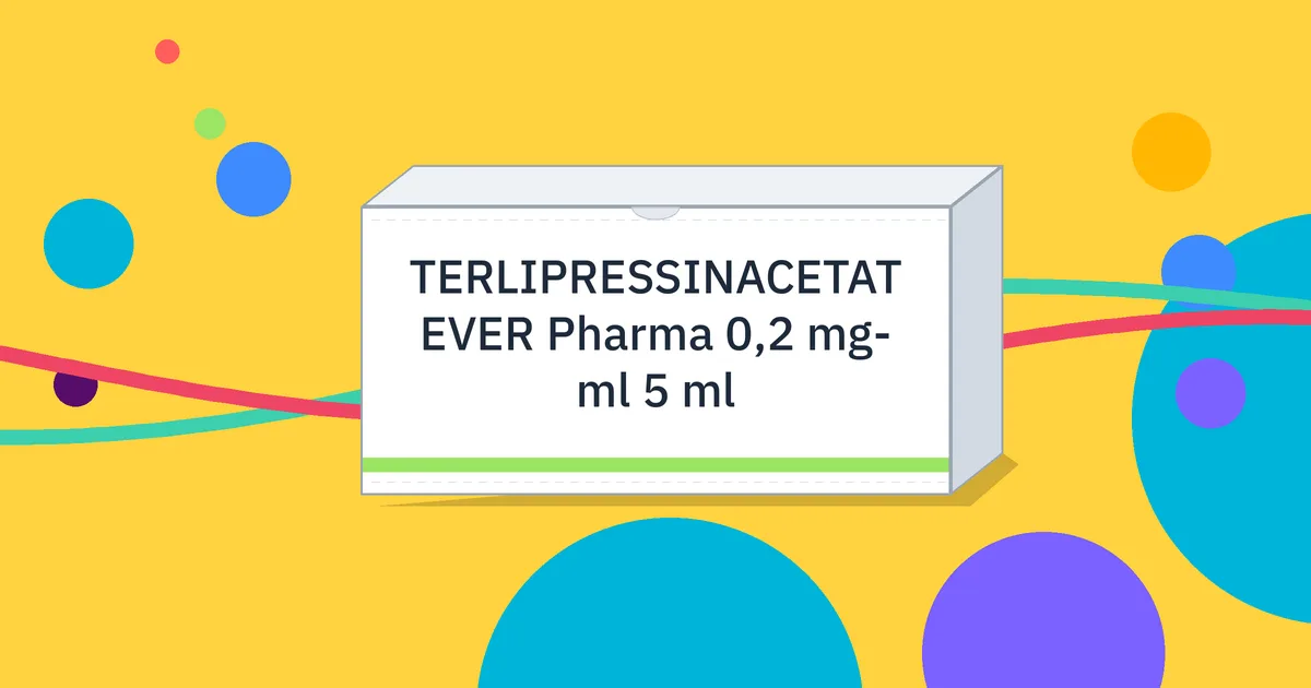 Symbolbild: Packung mit der Aufschrift TERLIPRESSINACETAT EVER Pharma 0,2 mg-ml 5 ml (PZN 12741405) – Verfügbarkeit und Bezug in Apotheken in Frankfurt am Main