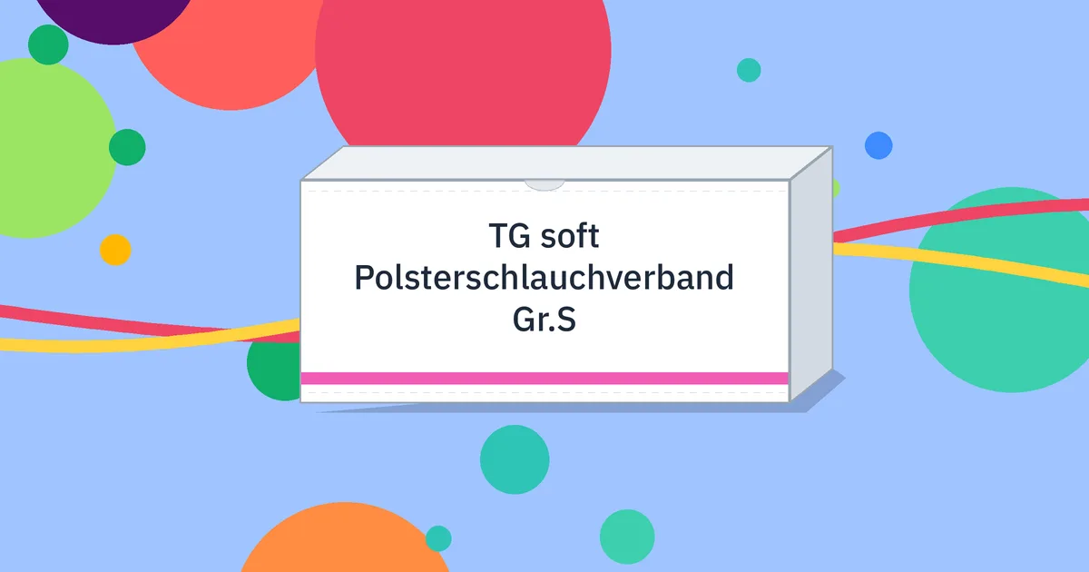 Symbolbild: Packung mit der Aufschrift TG soft Polsterschlauchverband Gr.S (PZN 17909128) – Verfügbarkeit und Bezug in Apotheken in Frankfurt am Main