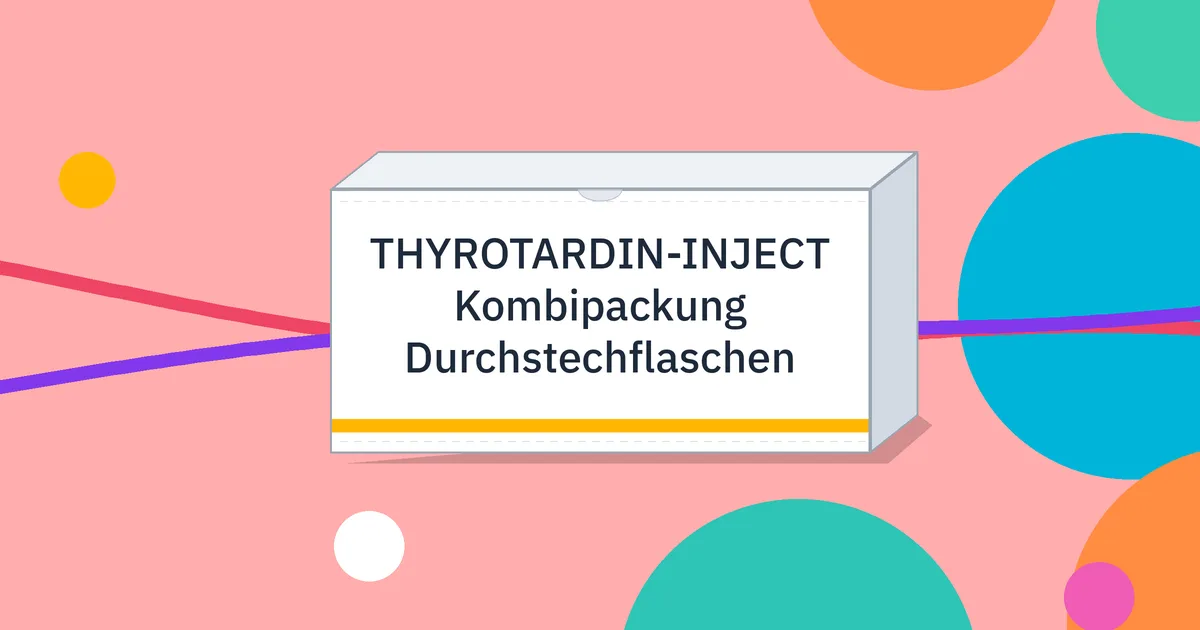 Symbolbild: Packung mit der Aufschrift THYROTARDIN-INJECT Kombipackung Durchstechflaschen (PZN 04928443) – Verfügbarkeit und Bezug in Apotheken in Frankfurt am Main