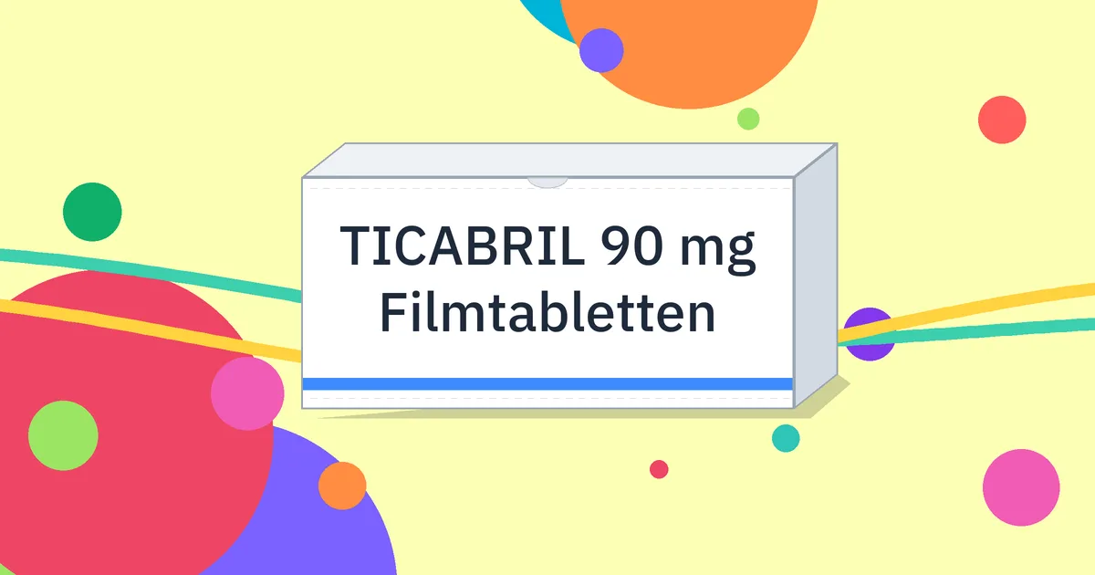 Symbolbild: Packung mit der Aufschrift TICABRIL 90 mg Filmtabletten (PZN 19831086) – Verfügbarkeit und Bezug in Apotheken in Frankfurt am Main