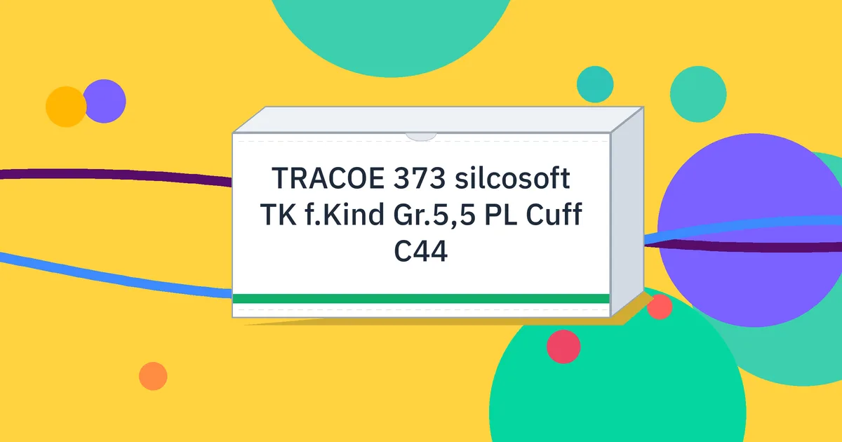 Symbolbild: Packung mit der Aufschrift TRACOE 373 silcosoft TK f.Kind Gr.5,5 PL Cuff C44 (PZN 14317568) – Verfügbarkeit und Bezug in Apotheken in Frankfurt am Main
