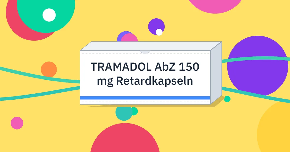 Symbolbild: Packung mit der Aufschrift TRAMADOL AbZ 150 mg Retardkapseln (PZN 03445843) – Verfügbarkeit und Bezug in Apotheken in Frankfurt am Main
