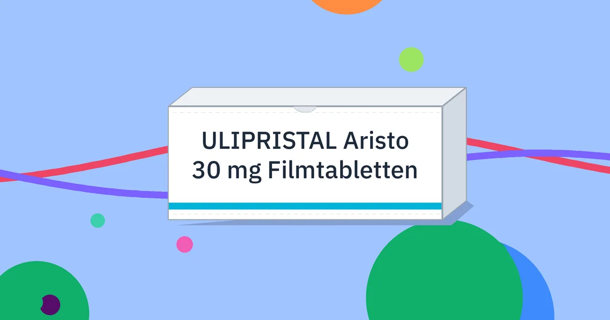 Symbolbild: Packung mit der Aufschrift ULIPRISTAL Aristo 30 mg Filmtabletten (PZN 16231836) – Verfügbarkeit und Bezug in Apotheken in Frankfurt am Main