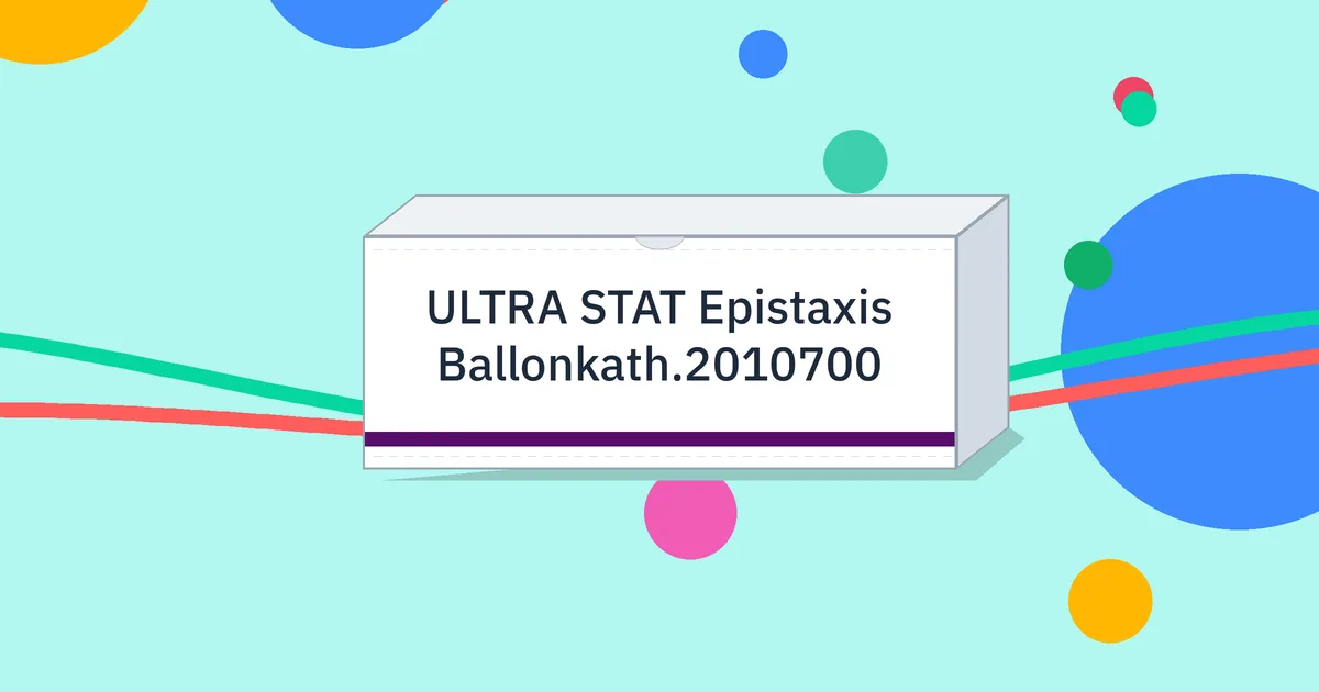 Symbolbild: Packung mit der Aufschrift ULTRA STAT Epistaxis Ballonkath.2010700 (PZN 00185465) – Verfügbarkeit und Bezug in Apotheken in Frankfurt am Main