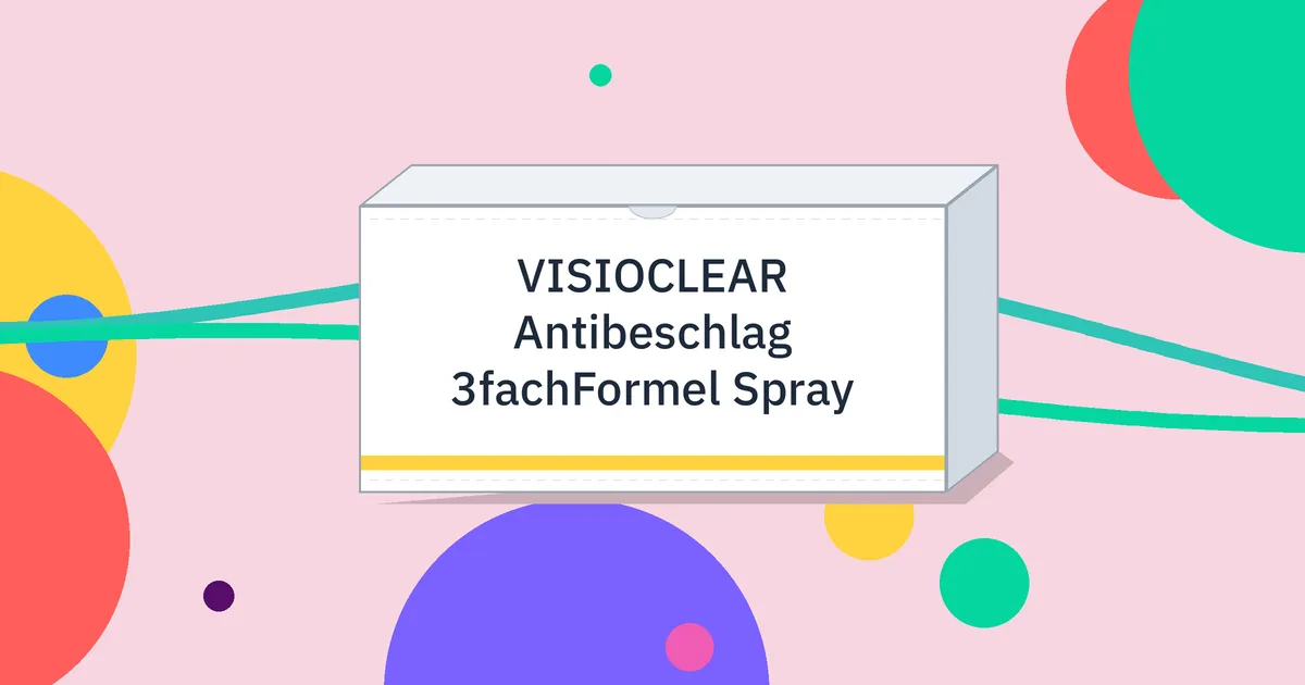 Symbolbild: Packung mit der Aufschrift VISIOCLEAR Antibeschlag 3fachFormel Spray (PZN 17261147) – Verfügbarkeit und Bezug in Apotheken in Frankfurt am Main