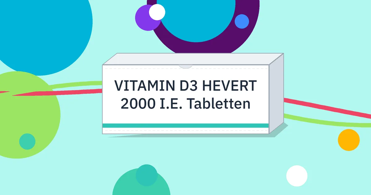 Symbolbild: Packung mit der Aufschrift VITAMIN D3 HEVERT 2000 I.E. Tabletten (PZN 11295441) – Verfügbarkeit und Bezug in Apotheken in Frankfurt am Main