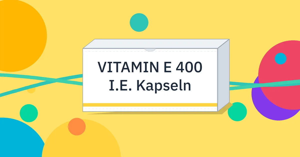 Symbolbild: Packung mit der Aufschrift VITAMIN E 400 I.E. Kapseln (PZN 18189877) – Verfügbarkeit und Bezug in Apotheken in Frankfurt am Main